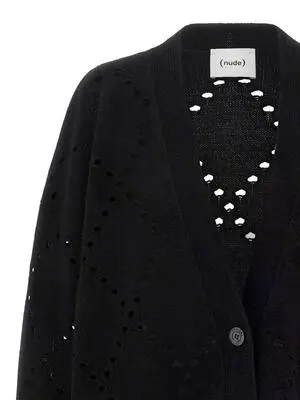 NUDE Argyle Cut-out Cardigan