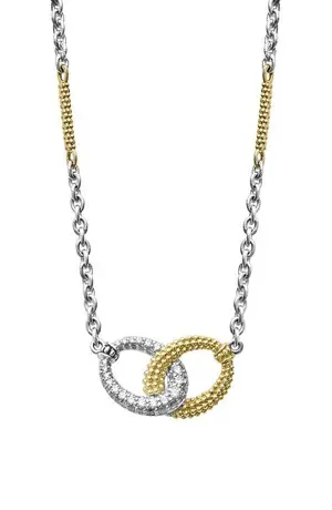 Lagos Caviar Lux Diamond Ring Pendant Necklace