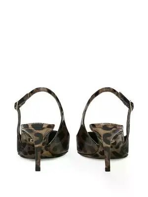 Dolce & Gabbana Leopard-print Slingback Pumps