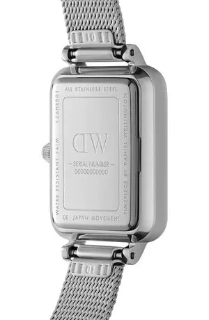 DANIEL WELLINGTON Quadro Mesh Strap Watch - Silver