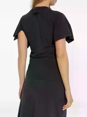 Vetements Asymmetric Layered Women T-Shirt - Black