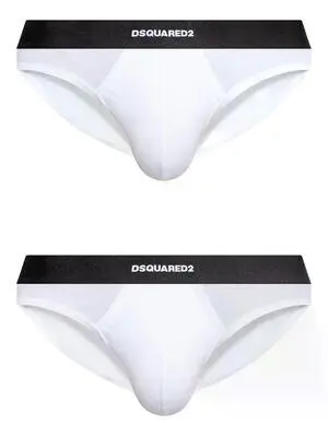 Dsquared2 Logo-waistband Briefs - White