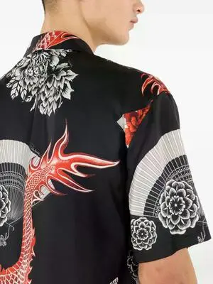 Roberto Cavalli Dragon-print Silk Shirt