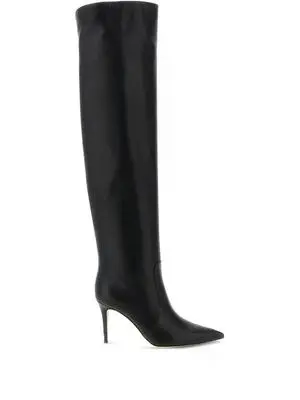 GIANVITO ROSSI 85mm Hansen Cuissard Pointed-toe Boots - Black