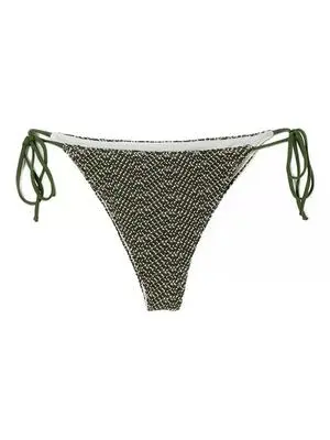 MC2 SAINT BARTH Textured Tie-side Bikini Bottom - Green