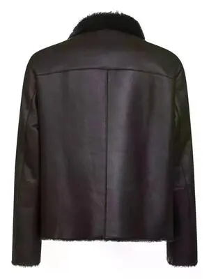 Giorgio Armani Fur-collar Leather Jacket