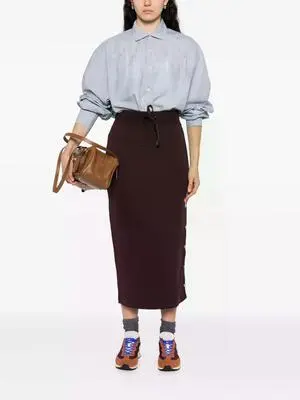 Pinko Side-stripe Midi Skirt
