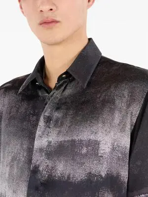 Roberto Cavalli Worn Gradient-effect Silk Shirt