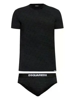 Dsquared2 Logo-print T-shirt Set - Black