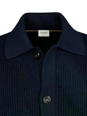 TOD'S Ribbed Polo-collar Cardigan