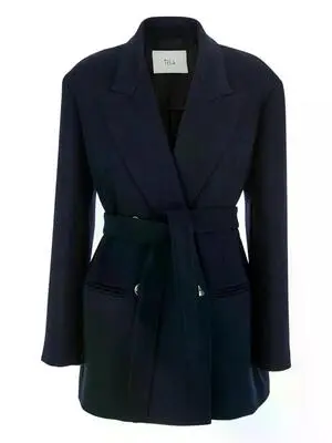 TELA Belted Double-breasted Blazer