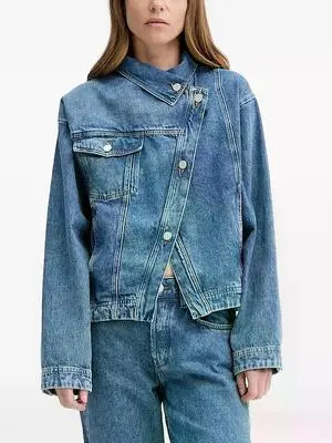 WON HUNDRED Kirsten Asymmetrical Denim Jacket