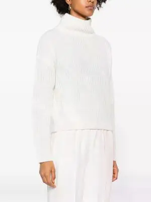 LISA YANG Turtleneck Ribbed Cashmere Sweater
