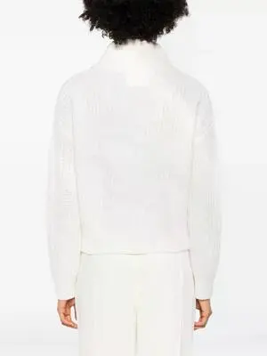 LISA YANG Turtleneck Ribbed Cashmere Sweater