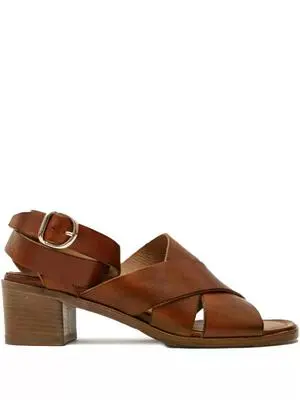 LA BOTTEGA DI LISA 55mm Crossover Leather Sandals