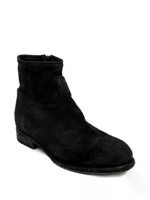 PAUL SILENCE Suede Ankle Boots With Zip Detail