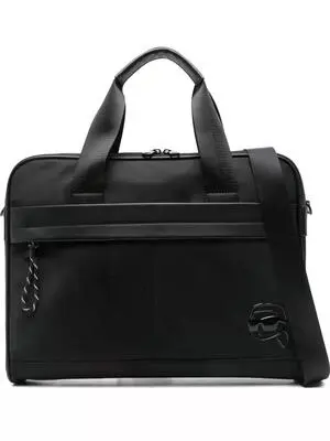 Karl Lagerfeld Logo-plaque Laptop Bag - Black