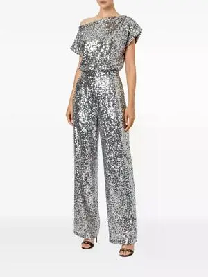 Elisabetta Franchi One-shoulder Jumpsuit - Silver
