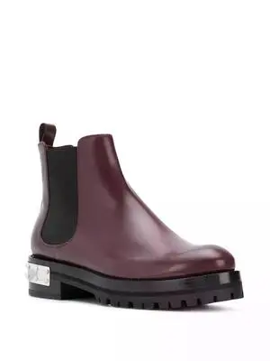 Alexander McQueen Studded Logo Plaque Chelsea Boots
