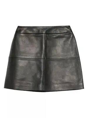 Eric Bompard Leather Mini Skirt