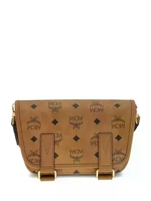 Mcm Logo-print Shoulder Bag - Brown
