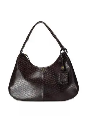 GANNI Embossed Shoulder Bag With Charm