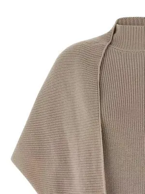 ENTIRE STUDIOS Wrap Turtleneck Sweater - Neutrals