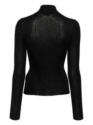 MRZ Zip-front Ribbed Sweater