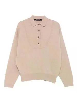 Jacquemus Button Polo-neck Sweater - Neutrals