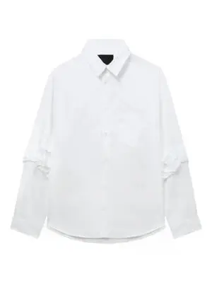 Simone Rocha Gathered-cuff Cotton Shirt