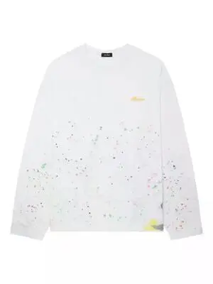 We11Done Paint-splatter Long-sleeve T-shirt