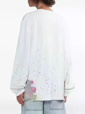 We11Done Paint-splatter Long-sleeve T-shirt