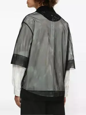 Simone Rocha Lace-panel Mesh Shirt