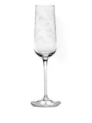 SERAX Etched-floral Champagne Flute - White