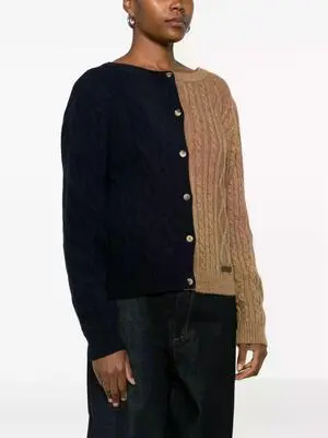 Moschino Cable-knit Cardigan - Brown