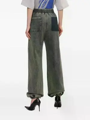 We11Done Elasticated-cuff Logo Trousers