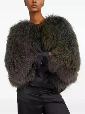 YVES SALOMON Shearling Jacket - Grey