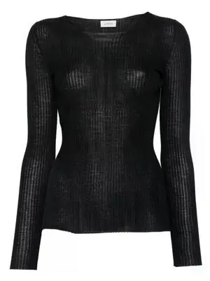 MRZ Ribbed Long-sleeve Wool Top