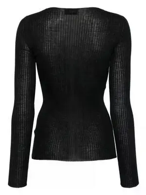 MRZ Ribbed Long-sleeve Wool Top