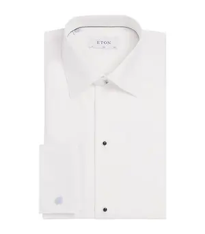 Eton Pique-front Slim-fit Shirt - White