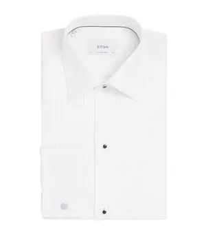 Eton Plissé-front Contemporary Fit Shirt - White