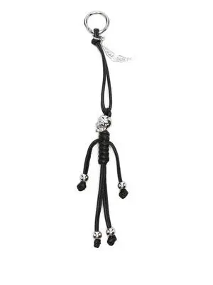 Zadig&Voltaire Leather Skull Keyring - Silver