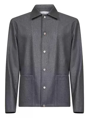 D4.0 Snap-button Patch-pocket Jacket - Grey