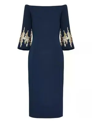 Jenny Packham Aster Sequin-embellished Midi Dress