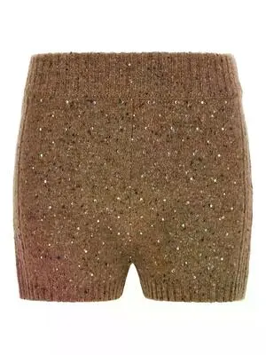 Pinko Embellished Ribbed Shorts