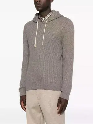 Tagliatore Ribbed Knit Hoodie