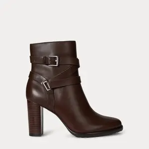 Ralph Lauren Stacked Heel Booties