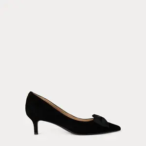 Ralph Lauren Adrienne Bow-trim Suede Pump
