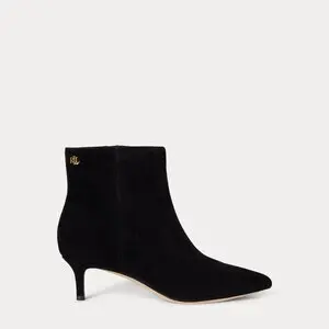 Ralph Lauren Mckay Suede Booties - Black