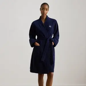 Ralph Lauren Cotton Terry Robe - Navy